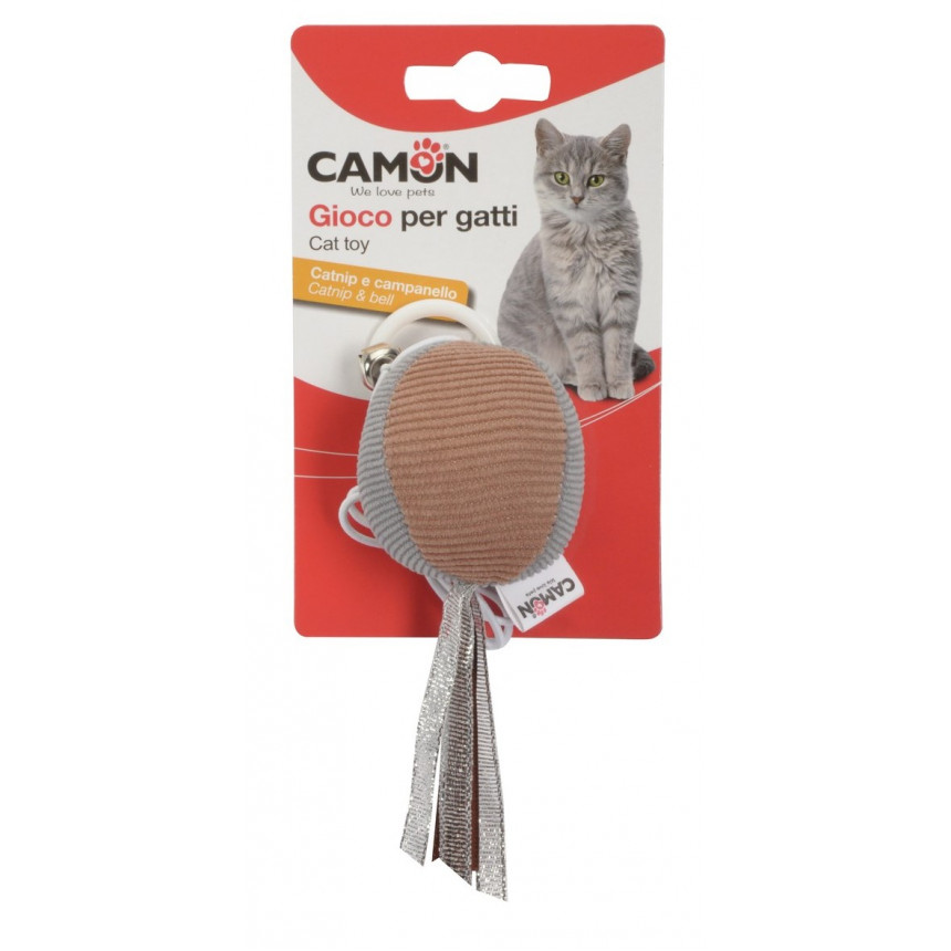 Игрушка для кошек Camon - Мячик с колокольчиком и резинкой, 5,5см. Цена ...